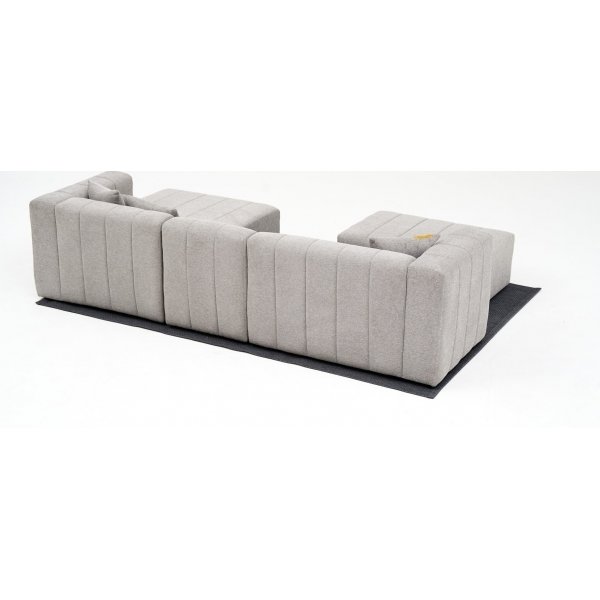Beyza mini divan sofa høyre - Lys grå - 22995,- - Stoffsofaer - Trendrom.no