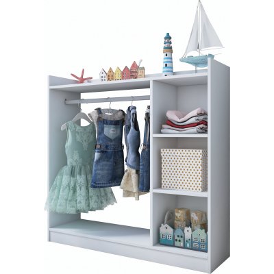 Baracus garderobe - Hvit - 2695,- - Oppbevaring barnerom - Trendrom.no