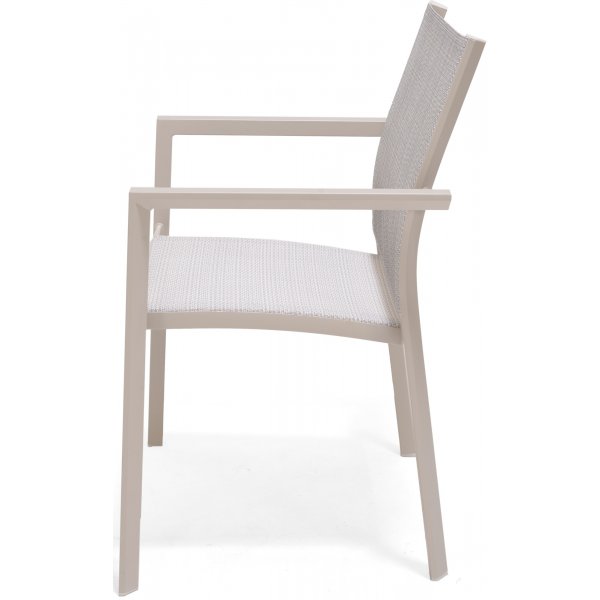 Urbanite spisegruppe med spisebord 160 cm og 6 stablebare spisestoler ...