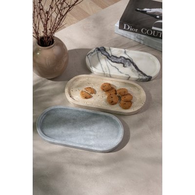 Dekorativt fat i 3 typer marmor - 30 x 15 x 2 cm - 2995 ...