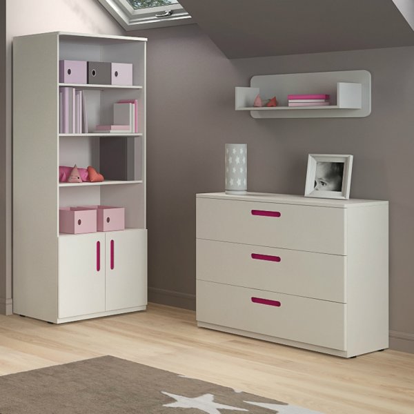 Tanja kommode 3 - Hvit - 5395,- - Oppbevaring barnerom - Trendrom.no